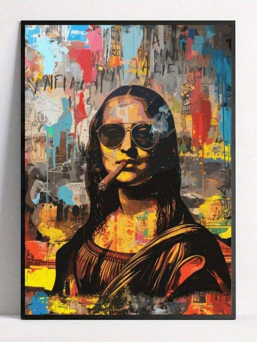 1 Peça Impressão em Tela da Mona Lisa Moderna, Arte Decorativa de Moda ...