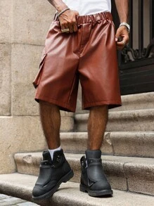 PAVTROS Manfinity Streetrush Men's Solid Color Elastic Waist Cargo ...