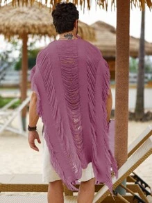 Manfinity RSRT Herren Strand Urlaub Lässig Fransen Strickjacke, Herbst ...