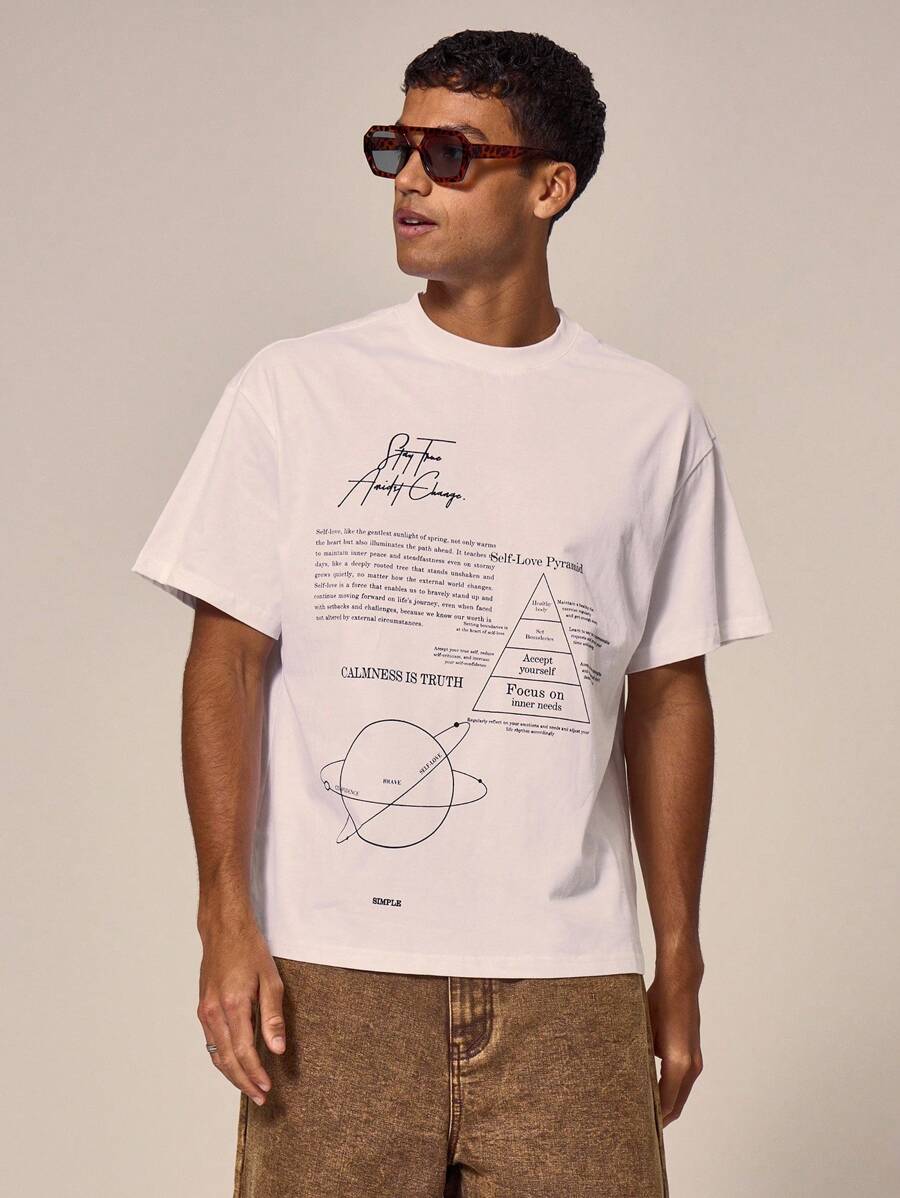 Musero Universe Graphic Oversized T-Shirt, Front Artwork Print Drop ...