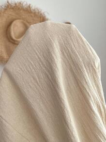 EMERY ROSE Große Größen Lässiges Sommer-Midi-Trägerkleid aus reiner ...