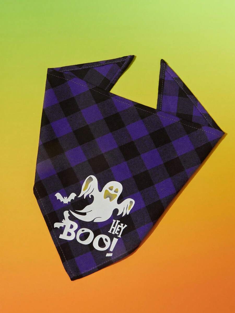 PETSIN Halloween Pet Bandana, Glow-In-The-Dark Drool Bib For Dogs ...