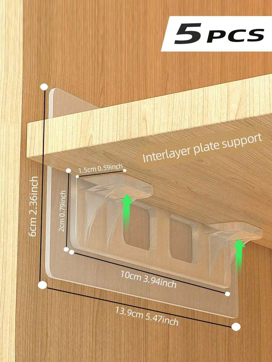 SHEIN 5/10pcs Shelf Support Peg, Self Adhesive Clips, Partition Pin For ...