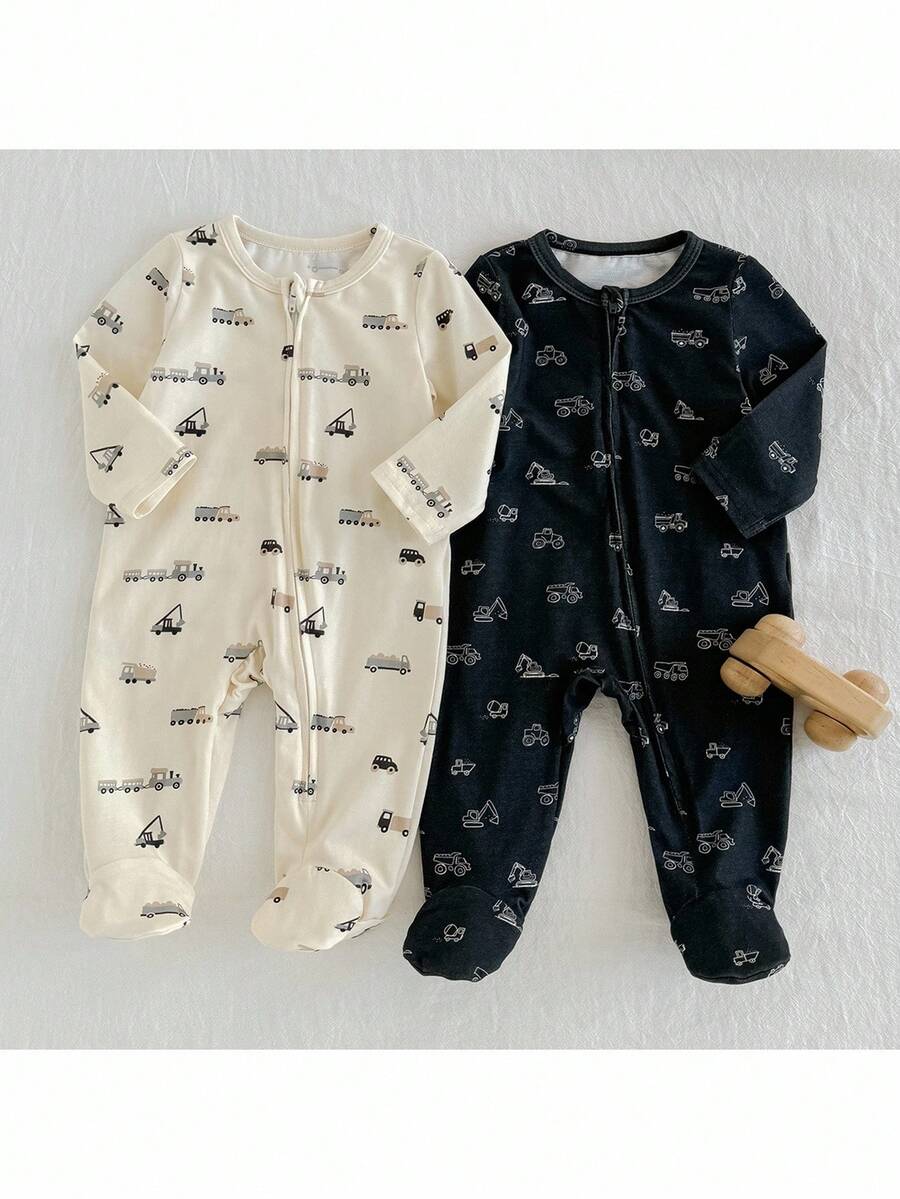 Loomiva Newborn Baby Boy/Girl Cartoon Car Pattern Knitted Soft Crew ...