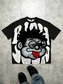 SHEIN Teen Boy Casual Stylish Classic Cool Cartoon Character Print ...