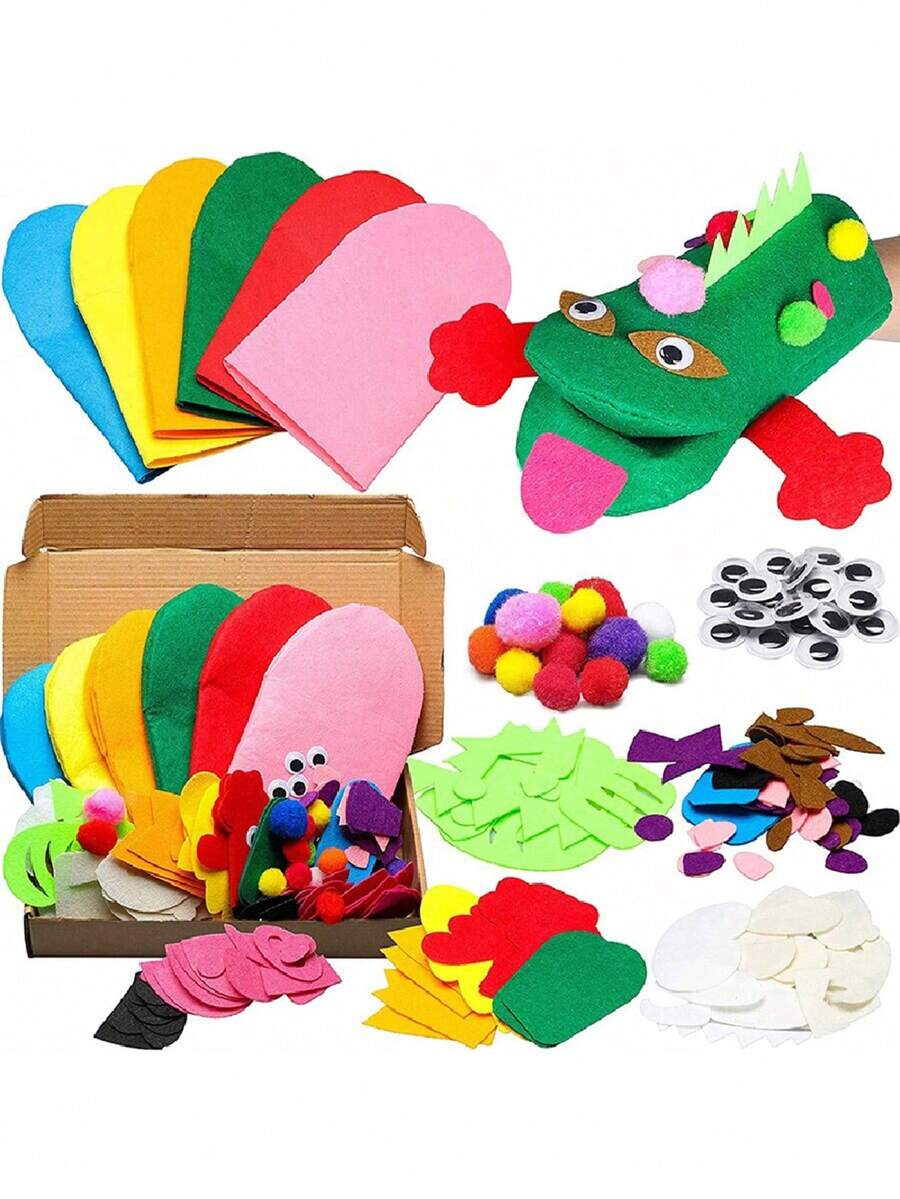 DIY Hand Puppet Making Kit Make Your Own Felt Animal Theme Storytelling ...