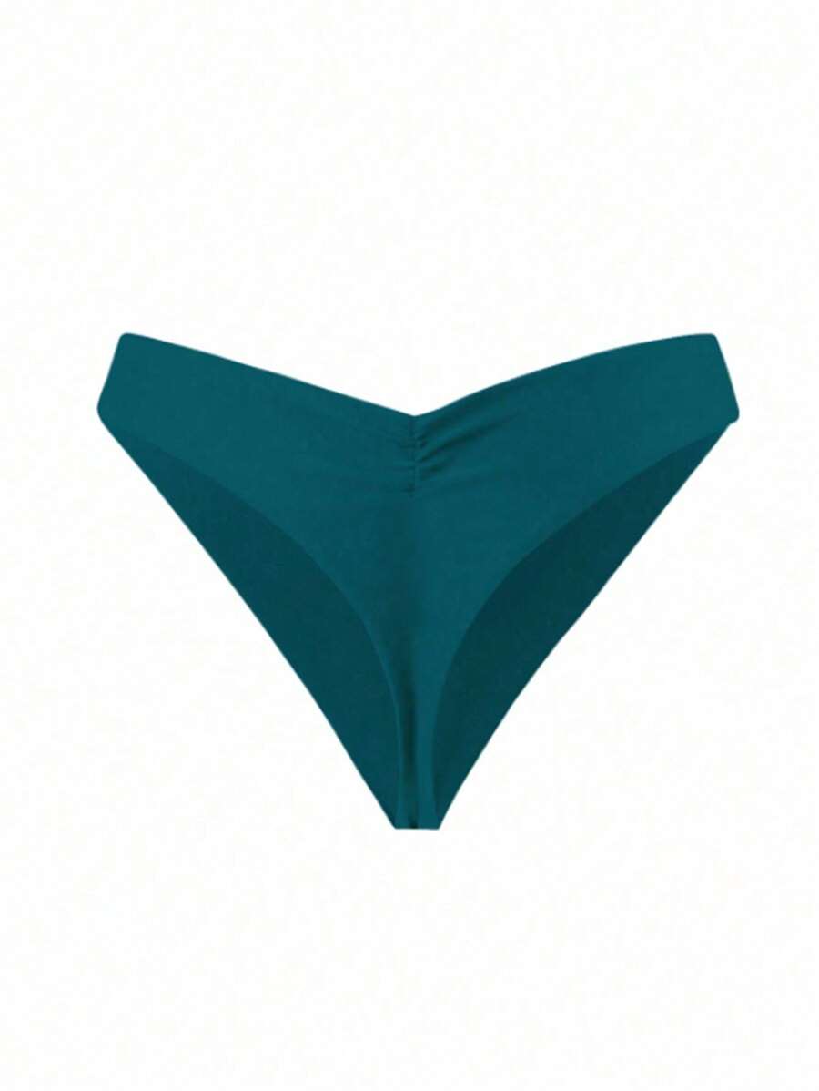 Swim Basics Summer Beach Women's Solid Color Ruffle Swimwear Bottom ...