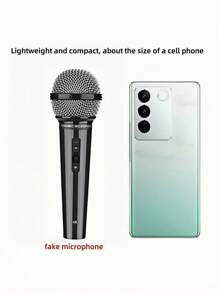 Microphone Prop - Fake Simulation Microphone Model For Home Bar Decor ...