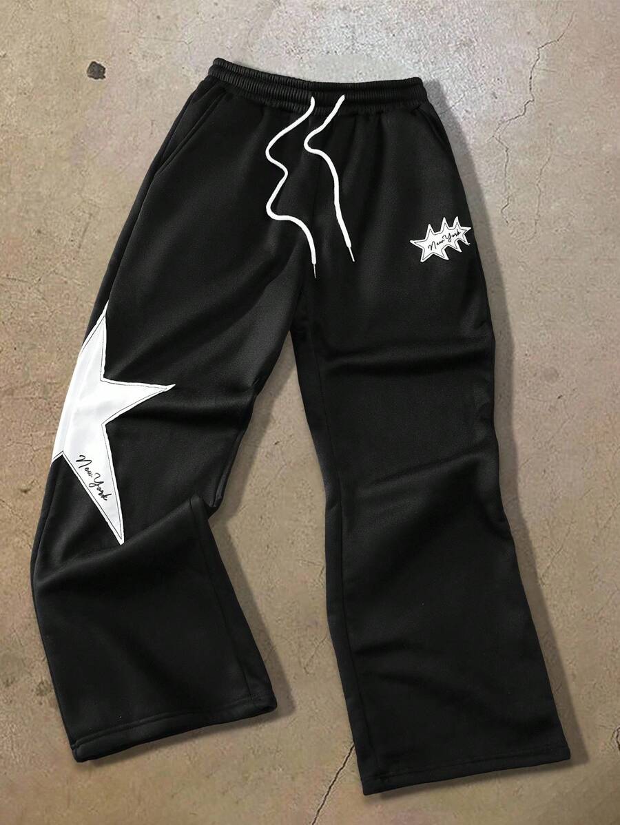 Manfinity EMRG Pantalones de chándal holgados de pierna ancha con ...