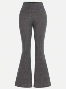 Girlism Ribbed Flared Leggings With Thermal Lined For Teen Girls Plain ...