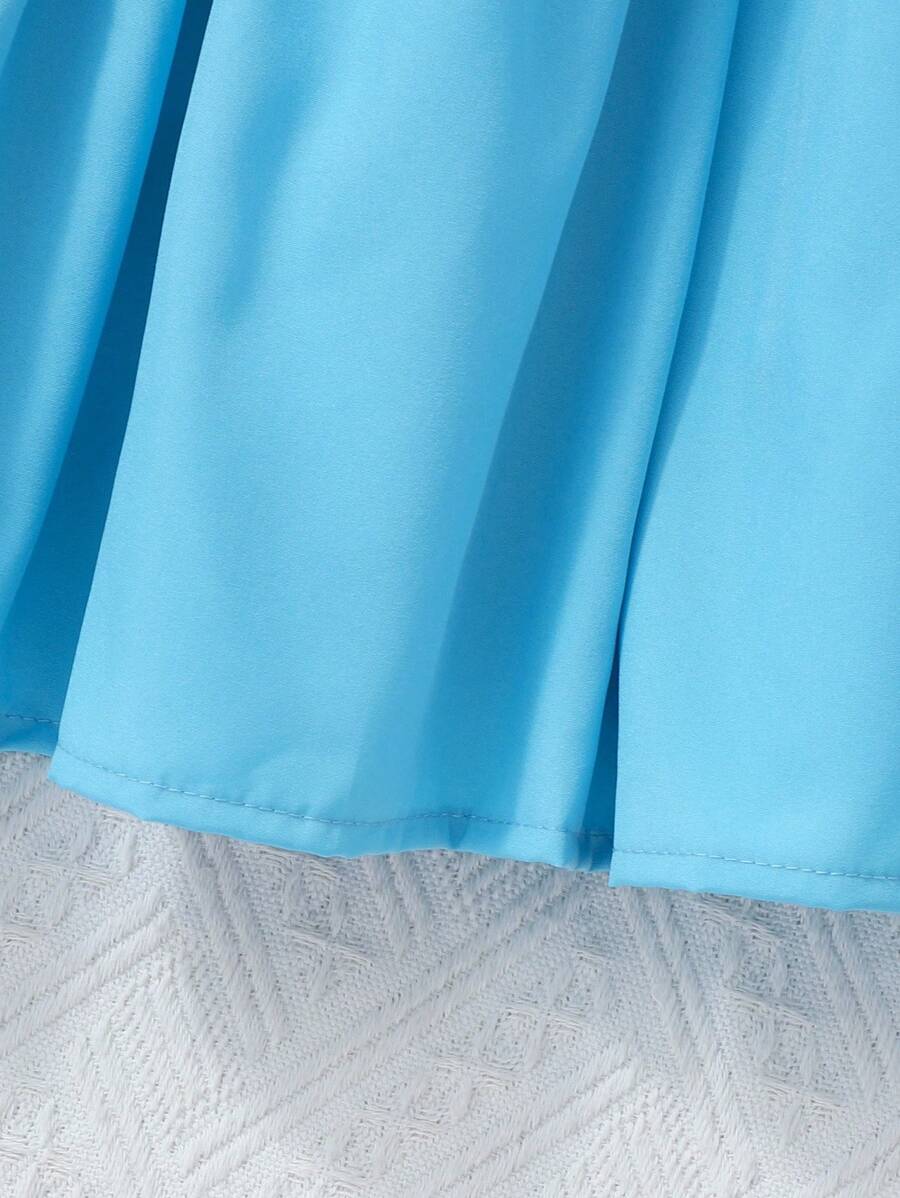 Mädchen Rotes Kleid mit Spaghettiträgern, Schleifendesign, A-Linie ...