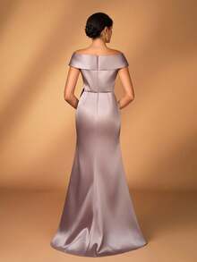 Serin Maroon Spring Formal Elegant Evening Formal Pearl Rhinestone ...