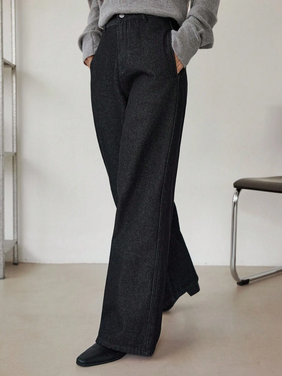 Dazy-Less Casual commuter veelzijdige rechte jeans voor dames | SHEIN Nederland