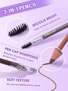 SHEGLAM Fluff Line Lápiz de Cejas-Chocolate Marca Belleza Maquillaje ...