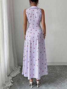 Elenzga Sleeveless Striped Bohemian Summer Vacation Dress With Unique ...