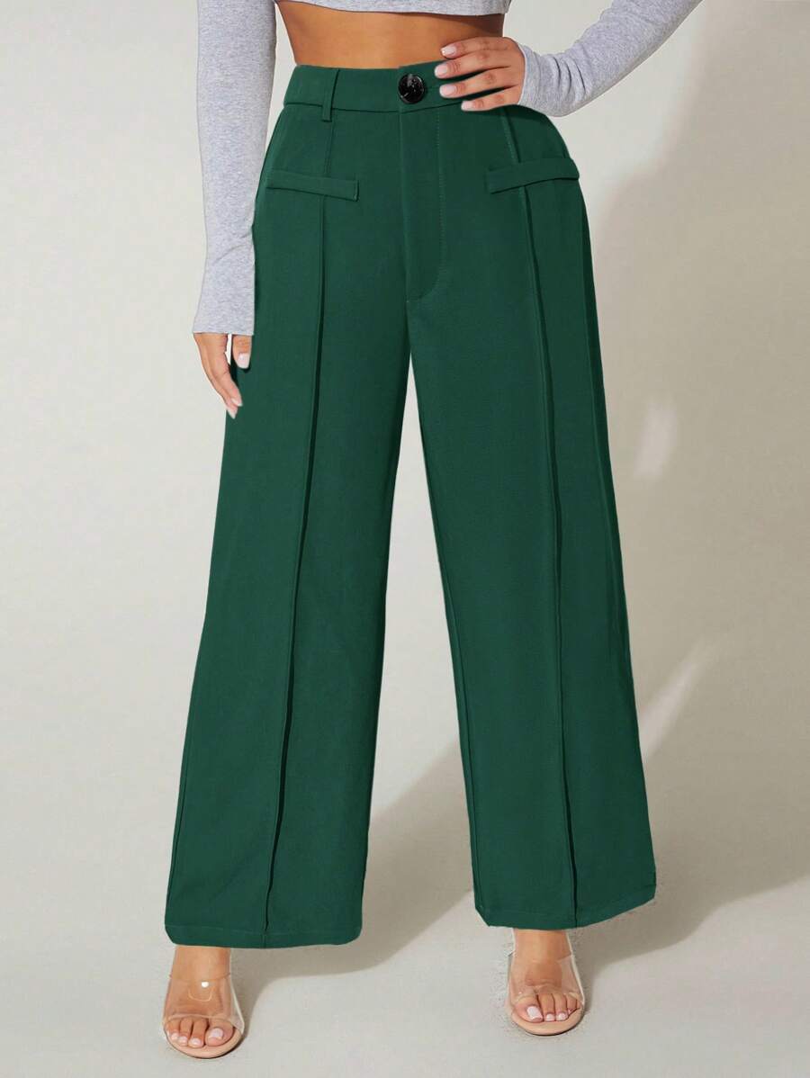 SHEIN PETITE Solide Hosen Mit Lockerem, Geradem Beinschnitt | aktuelle ...