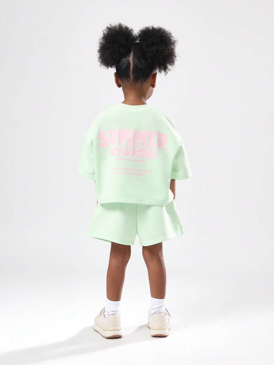 SUMWON Sommer Traum Crop Top Co Ord Set Zweiteiler Boxiges T-Shirt ...
