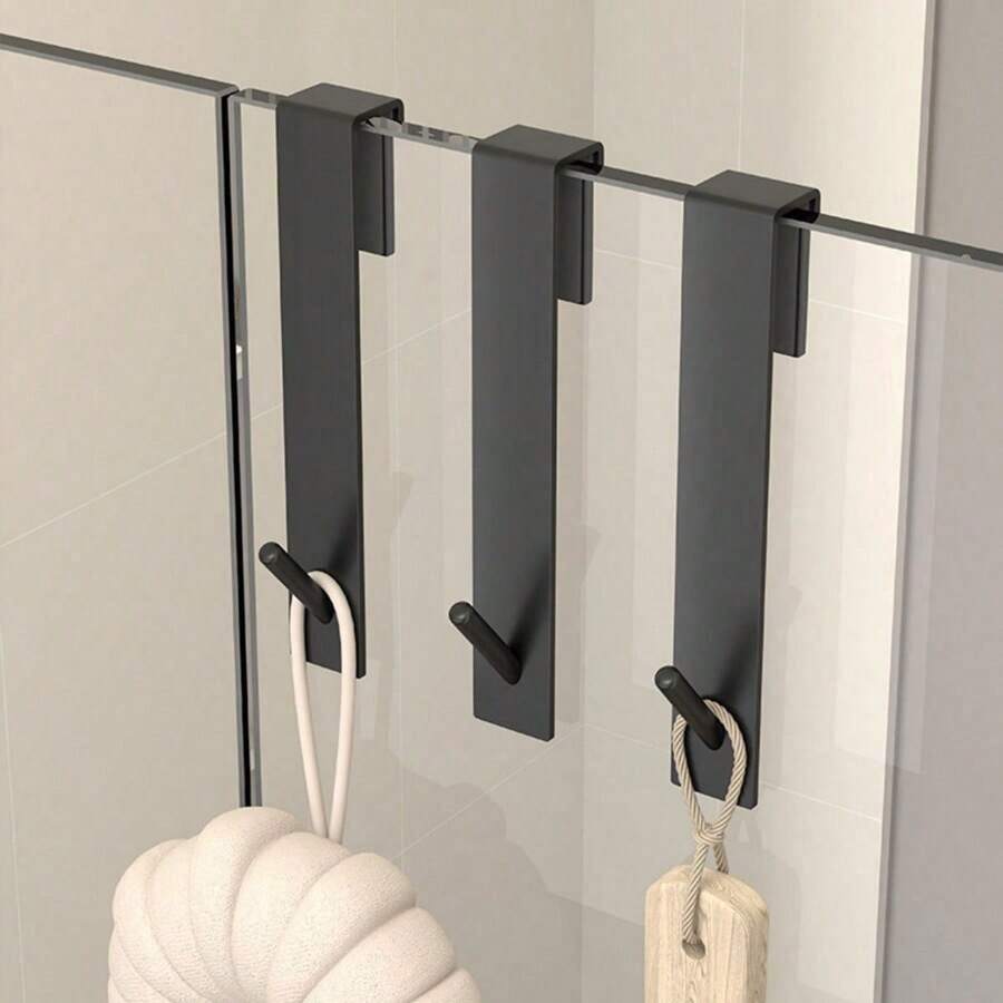 Shower Door Hooks,Stainless Steel Over Glass Door Hook Shower Door Back ...