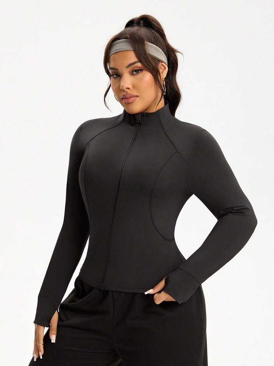 Rhythm Era Plus Size Women Solid Color Slim Fit Casual Outdoor Sports ...