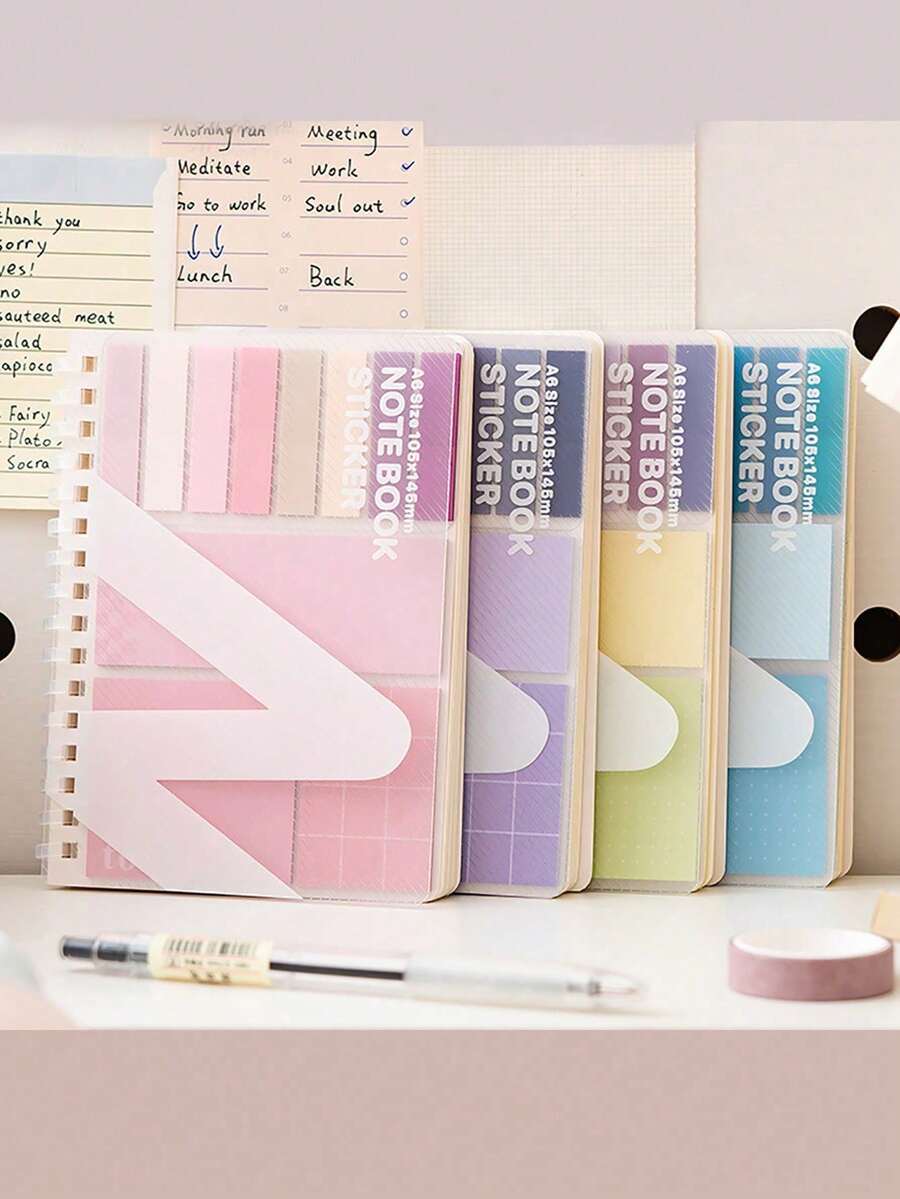SHEIN 1pc Combination Set Of Sticky Notes And Notebook, Convenient For ...