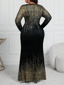 SHEIN Lady Spring, Summer, Autumn And Winter Plus Size Round Neck Long ...