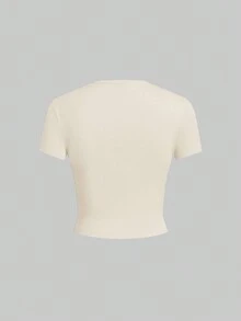 SHEIN EZwear 5pcs/Set Basic Solid Color Slim Fit Short Sleeve T-Shirts ...