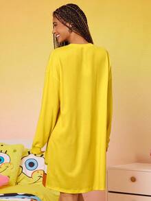 SpongeBob SquarePants X SHEIN Women Cute Cartoon Face Print Drop ...