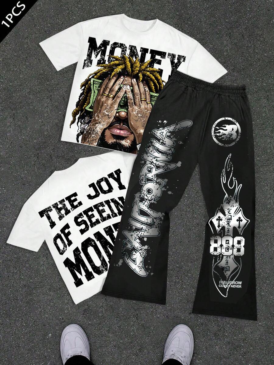 SHEIN Bolty Tween Boy Casual Minimalist Y2K Style Graffiti Graphic ...