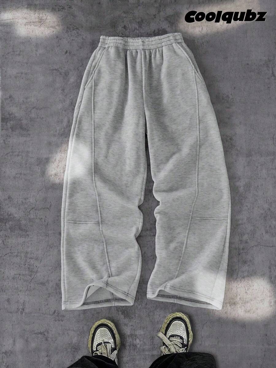 Vacaura Boy's Casual Loose Fit Patchwork Gray Straight Leg Sweatpants ...