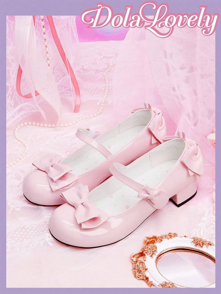 Dola Lovely Damen Pumps mit Schleifen-Dekor, runde Zehenkappe ...
