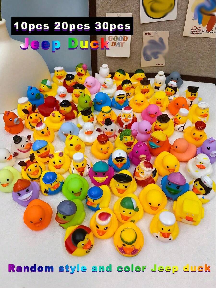10/20/30pcs Rubber Ducky Toys, Various Profession Designs, Cute ...