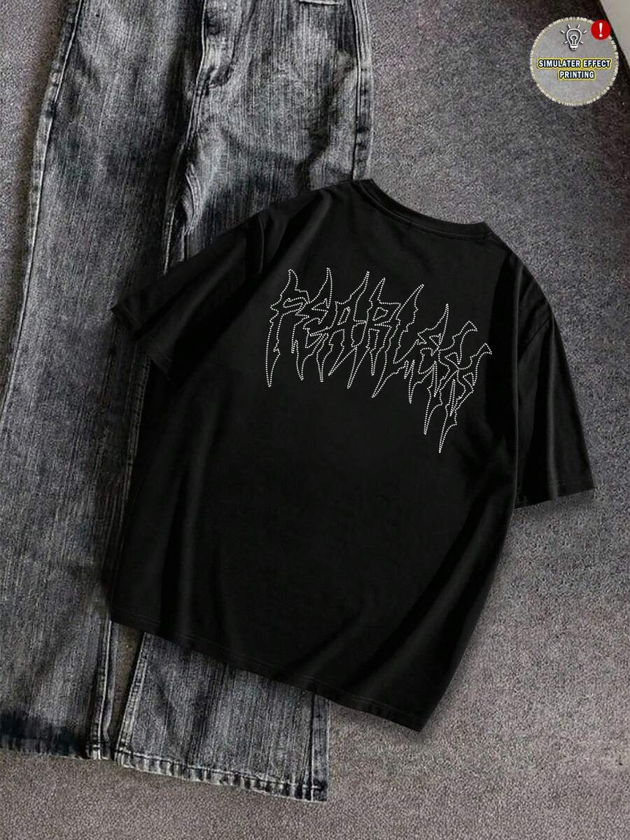 Manfinity EMRG Men's Printed Crew Neck Raglan Short Sleeve T-Shirt ...