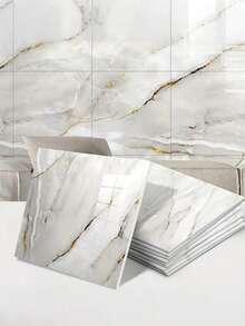 SHEIN 11/22/30 Pieces Of Marble Texture Self-Adhesive Waterproof Wall ...