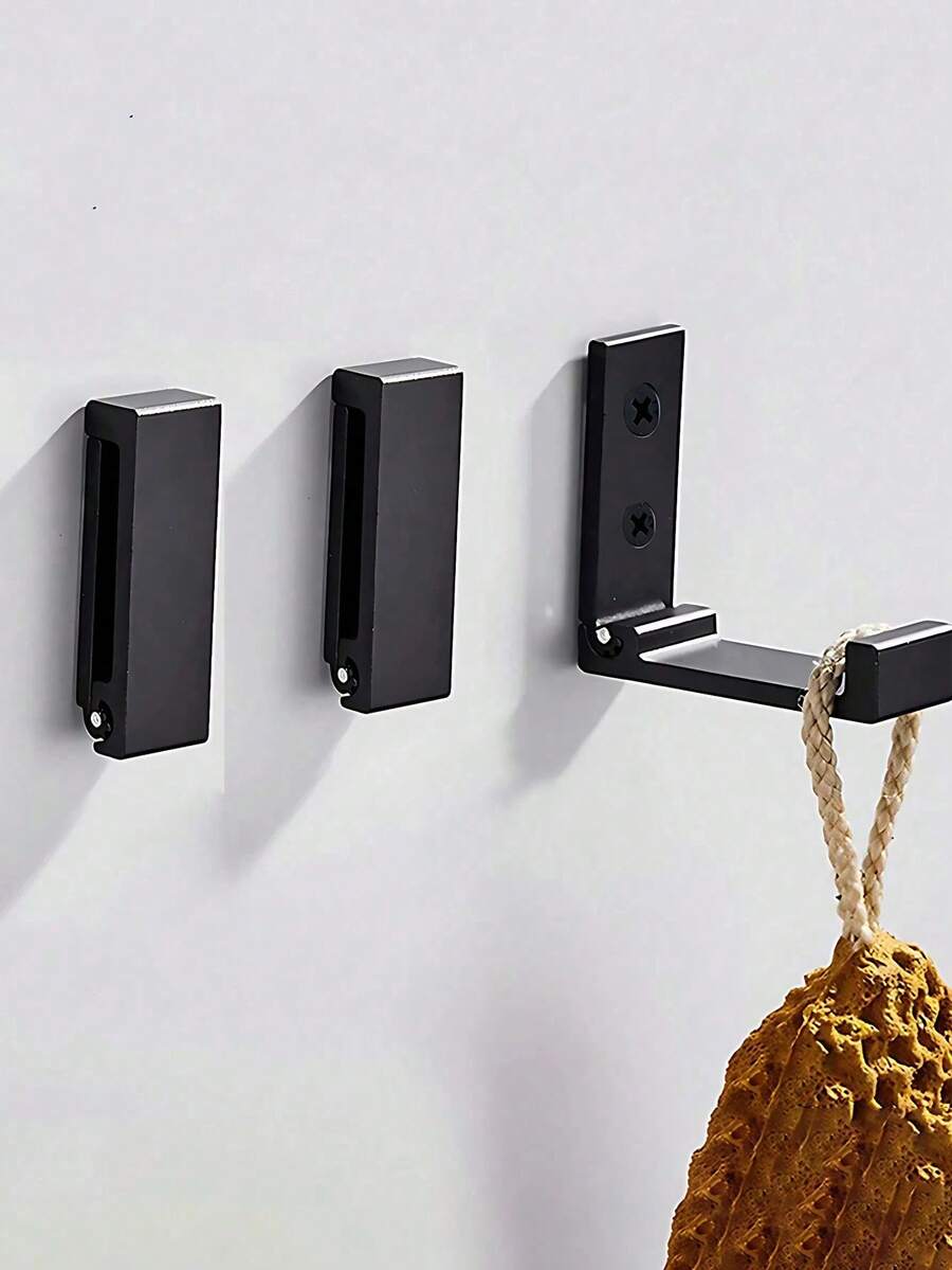 3pcs Folding Hooks Wall Door Clothes Coat Hat Bags Hangers Aluminum ...