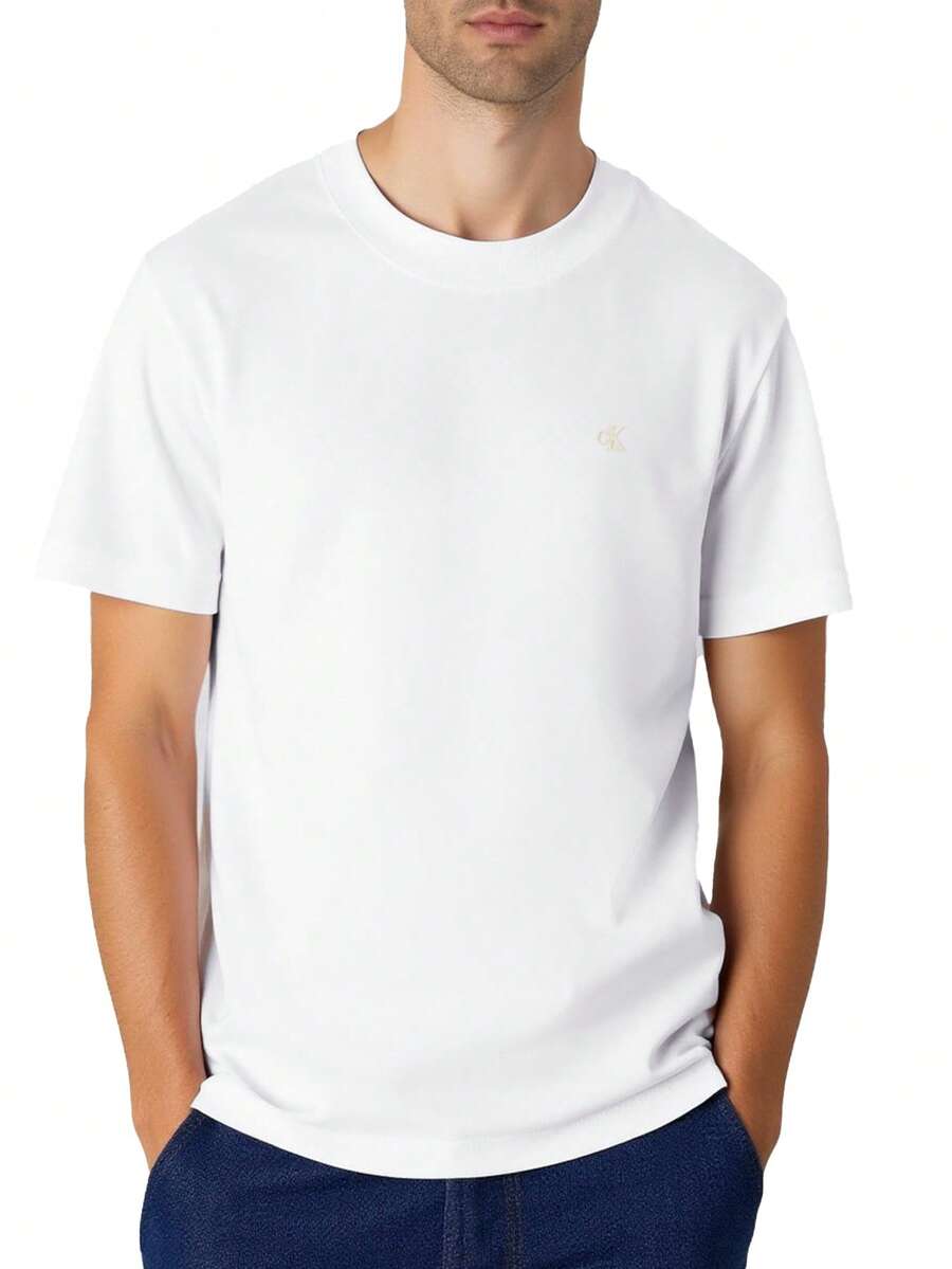Calvin Klein Monogram Men's T-shirts White | Mode de Mujer | SHEIN España