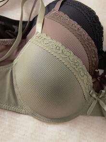 Snug Zone 3pcs/Set Women Minimalist Casual Gathering Bra, Seamless Brassiere Cups for Sale ...