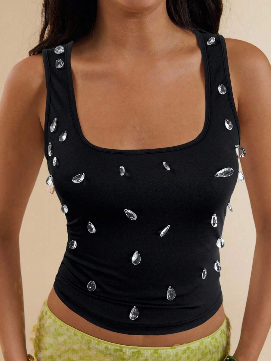 SHEIN BAE Women's Summer Island Holiday Italian Vacation Crystal Decor ...
