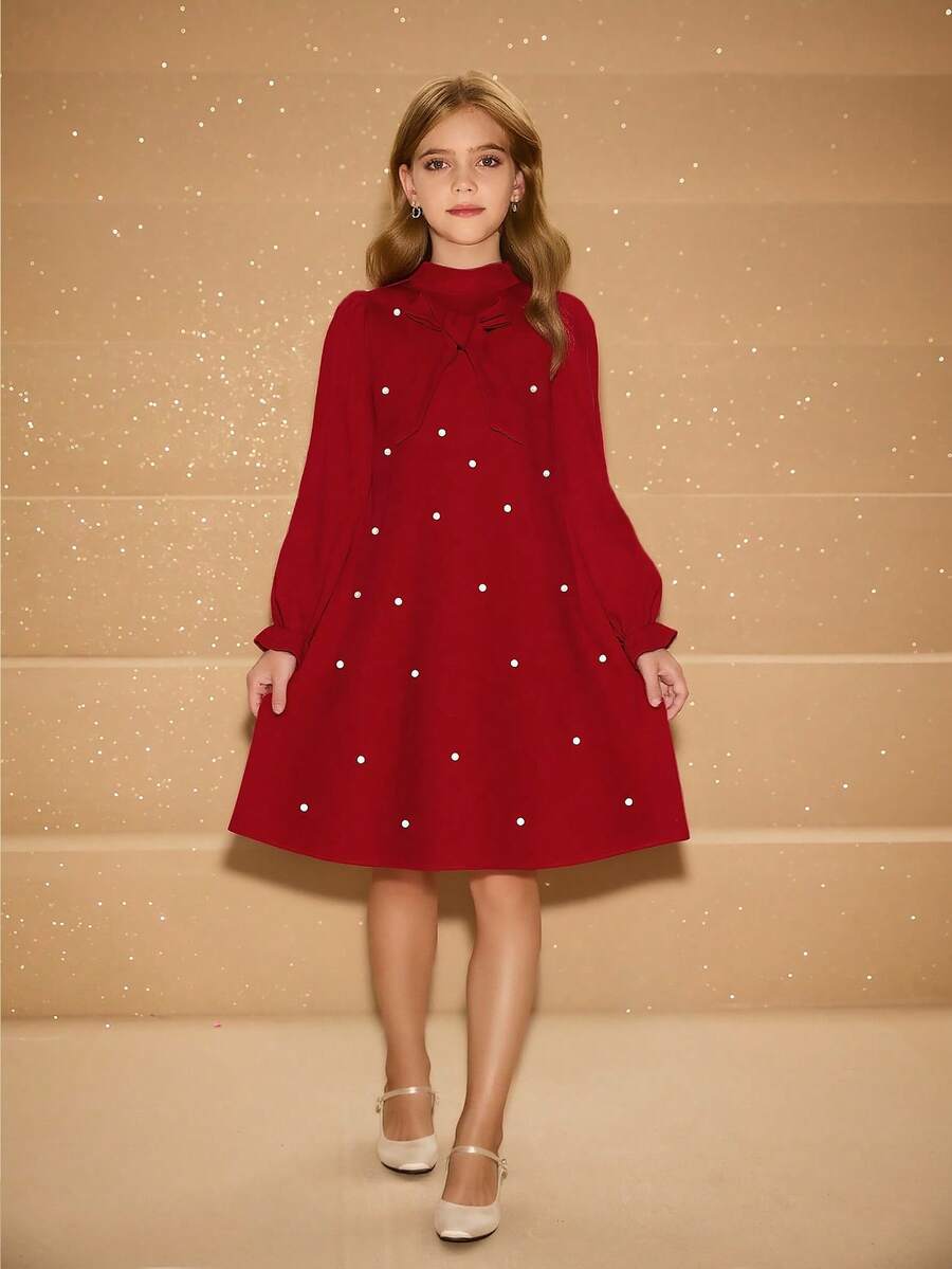 Girls Elegant Minimalist Fashion Ladylike Mock Neck Drop Shoulder Long ...