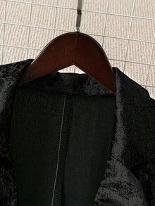 SHEIN LUNE Traje ajustado con revestimiento burdeos de talla grande ...