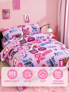 Mean Girls | SHEIN 3pcs "Bad Girl" Collaboration Printed Bedding Set ...