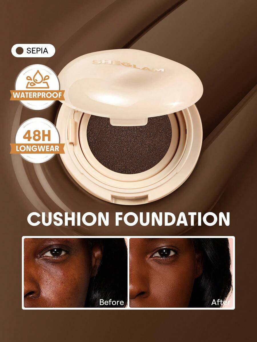 SHEGLAM Lock & Go Long-Lasting Base Cushion-Sepia Marca Beleza ...