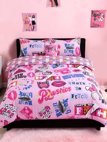 Mean Girls | SHEIN 3pcs "Bad Girl" Collaboration Printed Bedding Set ...