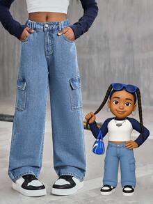 SHEIN Sparklyn Tween Girls Casual Versatile Comfortable Minimalist ...