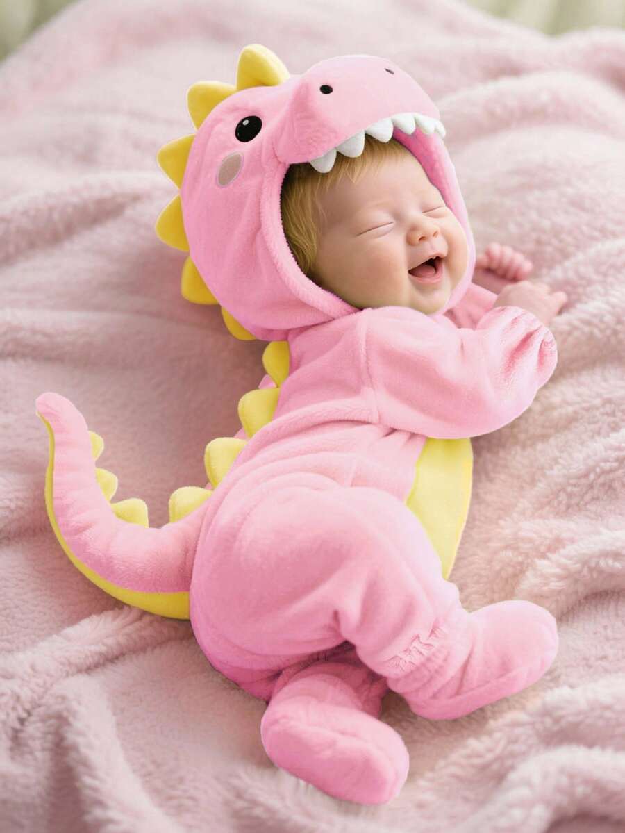 SHEIN Persoplay Kids Newborn Cute Funny Crystal Plush 3D Dinosaur ...