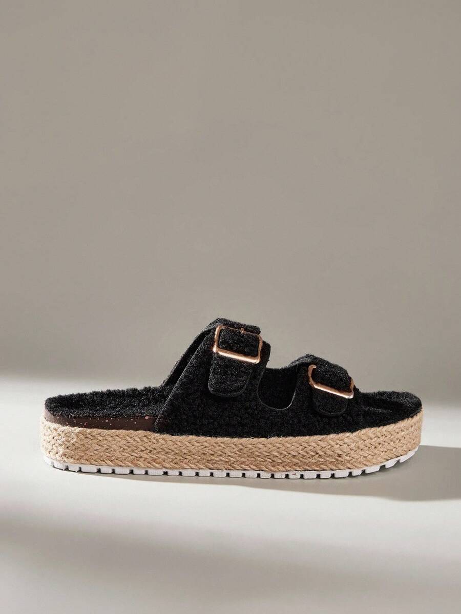 Solecia CUCCOO Women's Casual Buckle Design Beach Sandals | SHEIN USA