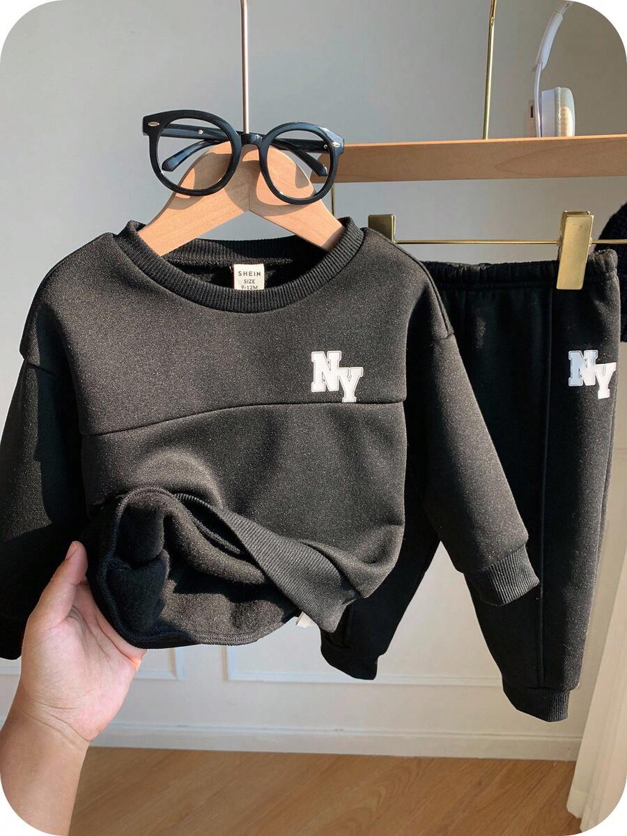 Unisex Baby/Toddler Casual Sports Streetwear All-Match Loose Crew Neck ...