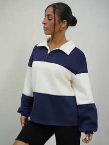 SAYEHFBABY Gestreifter Sweatshirt mit Kragen, Rücken-Schule, Herbst ...