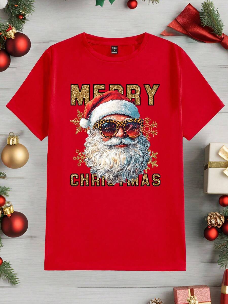 Manfinity Homme Christmas Leopard Print Sunglasses Santa Claus ...