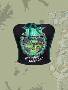 TEENAGE MUTANT NINJA TURTLES X ROMWE Women's Sexy Punk Cartoon Turtle ...