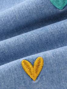 SHEIN ChillGRL Tween Girl Y2K Fashionable Snow Wash Distressed ...